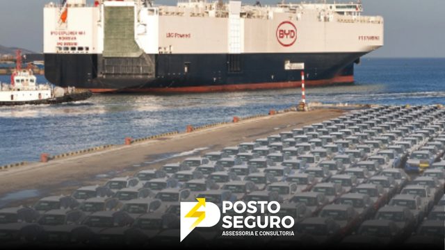 Navio da BYD chega com 7 mil carros elétricos e híbridos em PE. - Posto ...